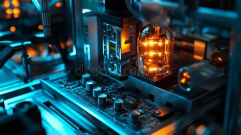 Pnp Transistor Inside Sleek Robotics Control System Circuit Stock