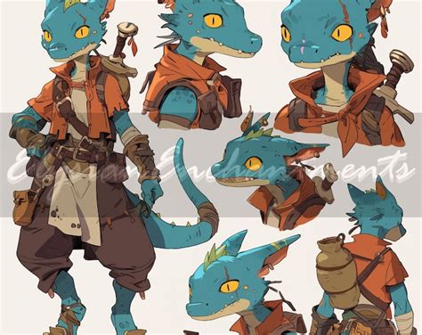 Adoptable Gelgi Kobold Dragon Reptile Lizard Ref Sheet Roleplay