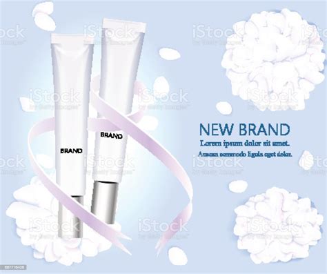 레이아웃 및 화장품 디자인입니다 꽃잎의 배경에 두 개의 빈 병 벡터 일러스트입니다 0명에 대한 스톡 벡터 아트 및 기타 이미지 0명 꽃잎 번쩍이는 Istock