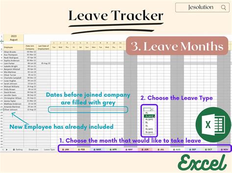 Leave Tracker Excel Template 100 Employee Absence Tracker Leave