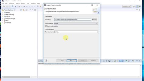 import project from git to eclipse youtube