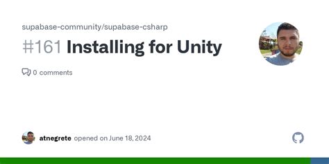 Installing For Unity Issue Supabase Community Supabase Csharp