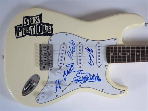 Lot Detail The Sex Pistols Group Signed Stratocaster Guitar Psa Jsa