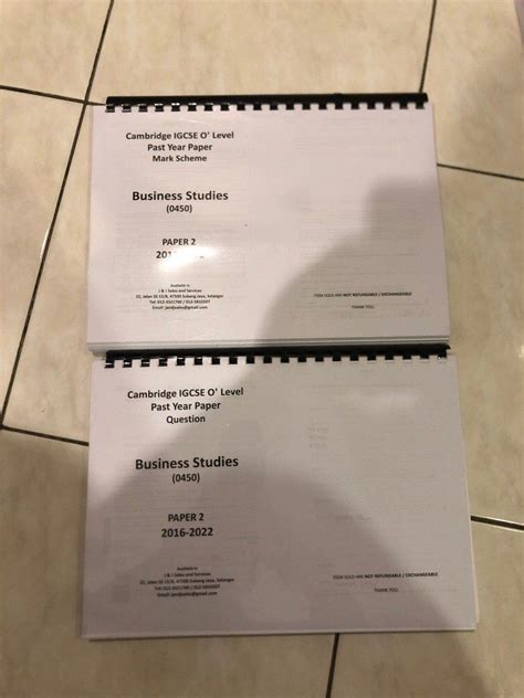 Igcse Business Paper 2 Hobbies And Toys Books And Magazines Textbooks On Carousell