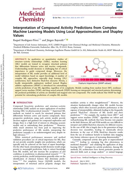 Pdf Interpretation Of Compound Activity Predictions From Complex