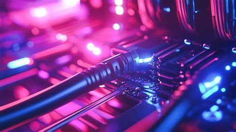 Network Switch Computer Server Cable Premium Ai Generated Image