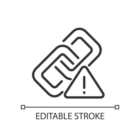 Wrong Link Pixel Perfect Linear Icon Broken Hyperlink Damaged