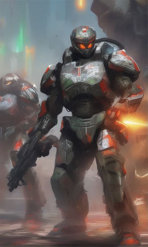 Battle Android Guard Equipped With Combat Gear By Виктор Dry Playground