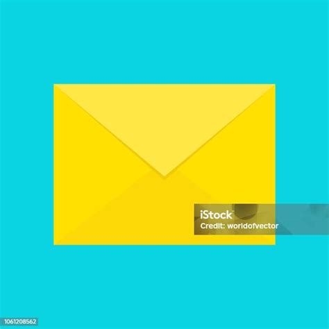 이메일 아이콘입니다 노란 종이 봉투 편지 템플릿입니다 새 메시지 표시 기호입니다 읽지 않은 알림 평면 디자인입니다 파란색