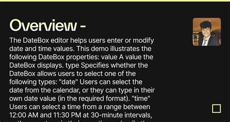 Overview Devextreme Date Box Forked Codesandbox