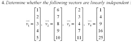 Vector Space Problems