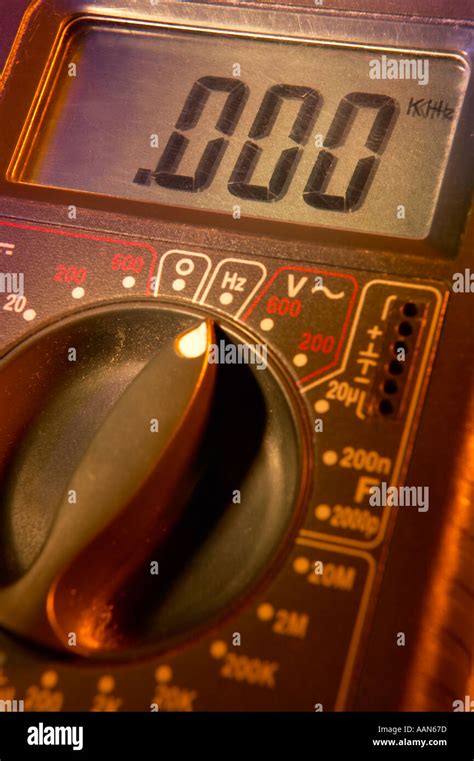 LCD DISPLAY ON DIGITAL ELECTRONIC MULTIMETER Stock Photo Alamy