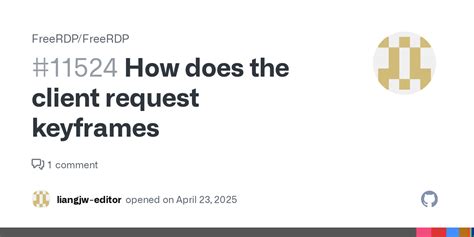 How Does The Client Request Keyframes · Issue 11524 · Freerdpfreerdp