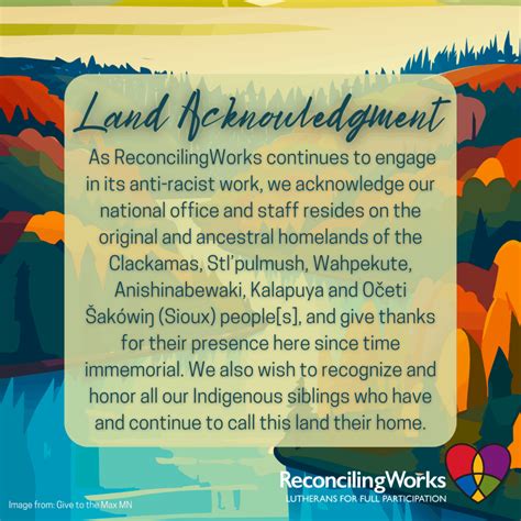 Reconcilingworks Land Acknowledgement Reconcilingworks