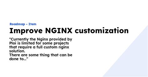 improve nginx customization ploi roadmap