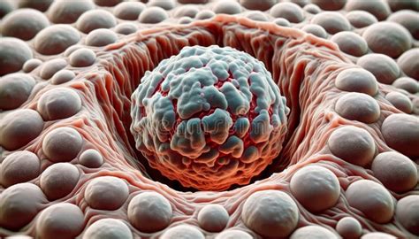Schematic Representation Of Cancer Cell Structure Generated By Ai Stock