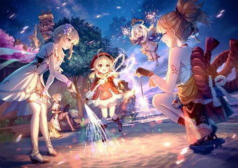 Lumine Klee Paimon Dodoco Yoimiya And More Genshin Impact Drawn By Maica Sunahara