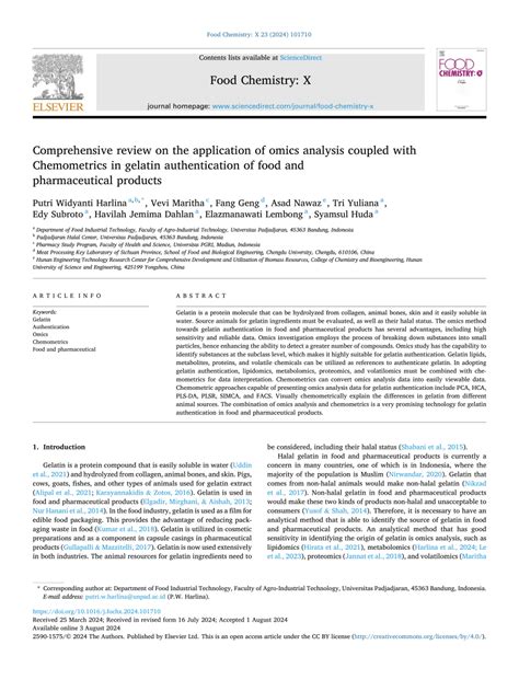 Pdf Comprehensive Review On The Application Of Omics Analysis Coupled