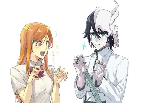 Inoue Orihime And Ulquiorra Cifer Bleach Drawn By Hishui Prpr Danbooru