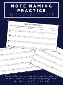 Note Naming Practice Series By MDC Music Teachers Pay Teachers