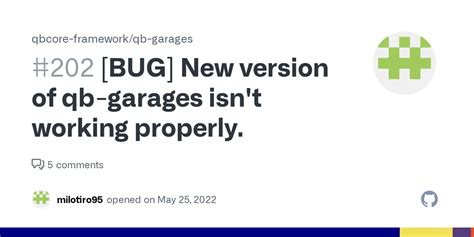 BUG New Version Of Qb Garages Isn T Working Properly Issue Qbcore Framework Qb