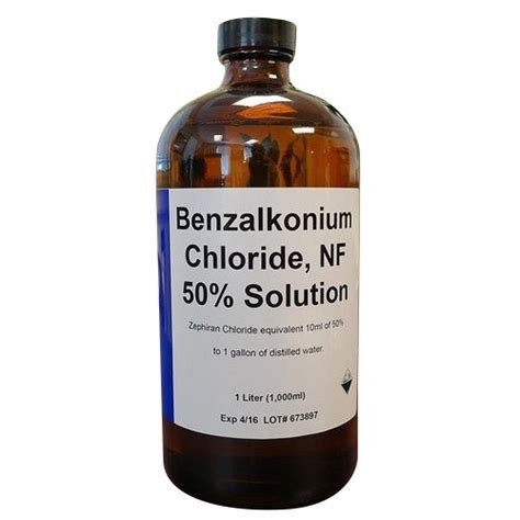 Benzalkonium Chloride 50 Solution Liquid Form Medical Grade