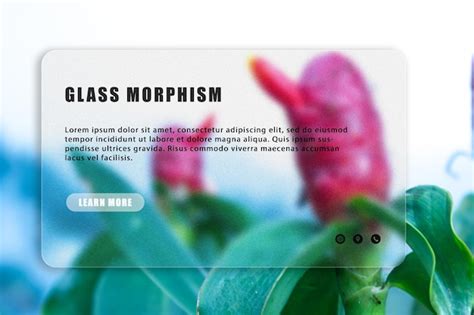Premium Psd A Web Page That Says Glass Morphim