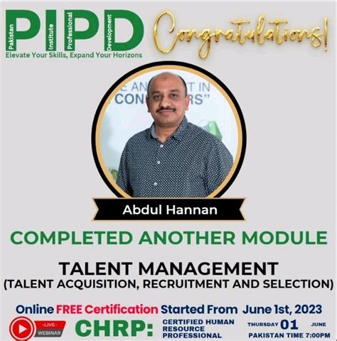 Abdul Hannan On Linkedin Hrtraining Pipd Thankful Congratulations