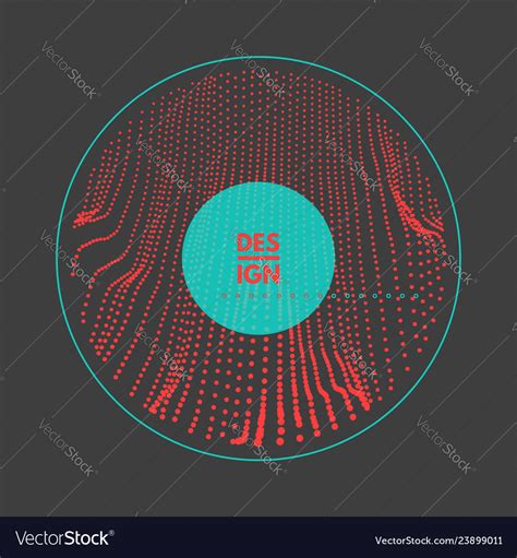3d abstract with dots network design particle vector image