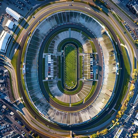 A Large Ring With A Green Grass In The Middle Premium Ai Generated Image