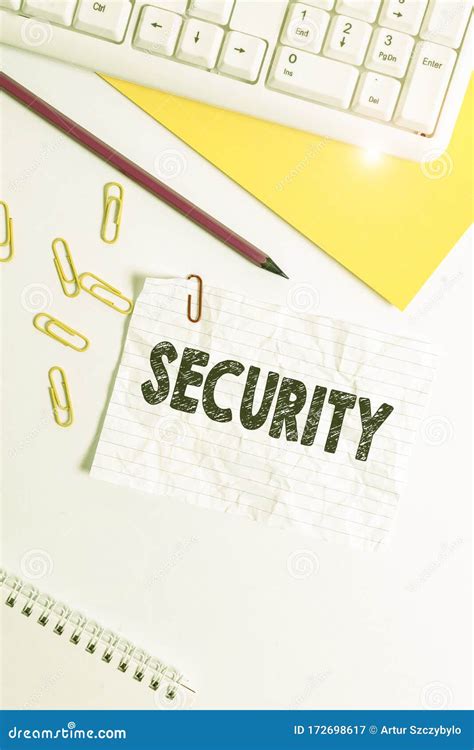 Word Writing Text Security Business Concept For Measures Taken To Be Safe Quality Or State Of