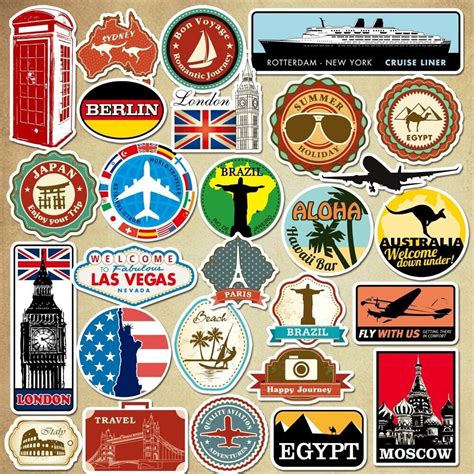Free Printable Travel Stickers Free Printable Hub