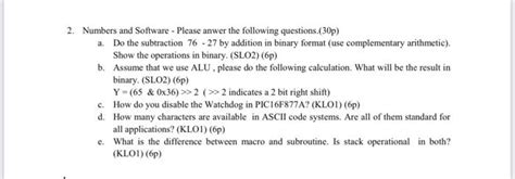 Solved 2 Numbers And Software Please Anwer The Following