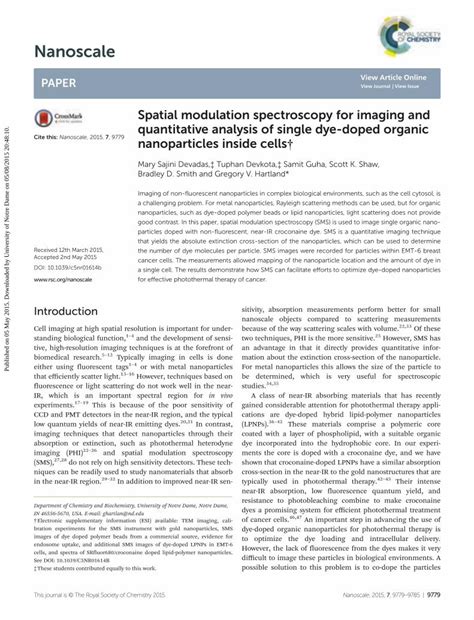 Pdf Spatial Modulation Spectroscopy For Imaging And Bsmith3pdf