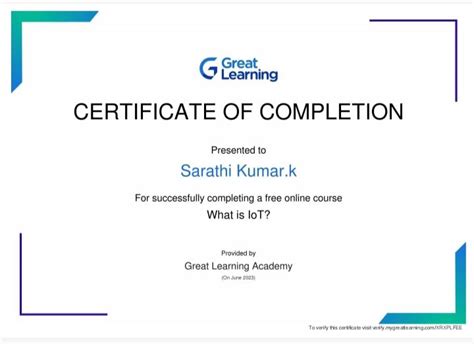 Sarathi Kumar K On Linkedin Iot Ai Greatlearning Greatlearning
