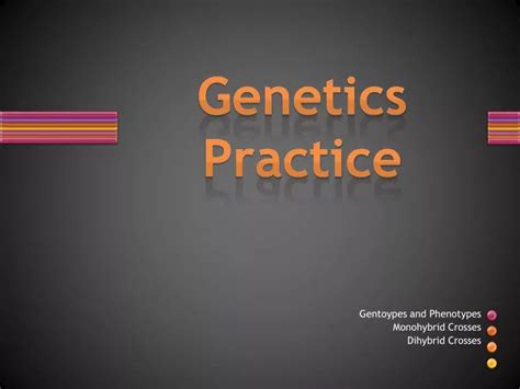 PPT Genetics Practice PowerPoint Presentation Free Download ID