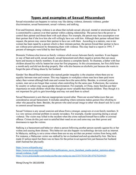 Types And Examples Of Sexual Misconduct First And Foremost Dating