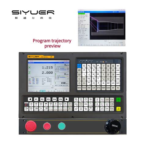 Siyuer I8T 3 Axis Absolute CNC Lathe Controller With PLC Macro Servo Motors Hydraulic ATC