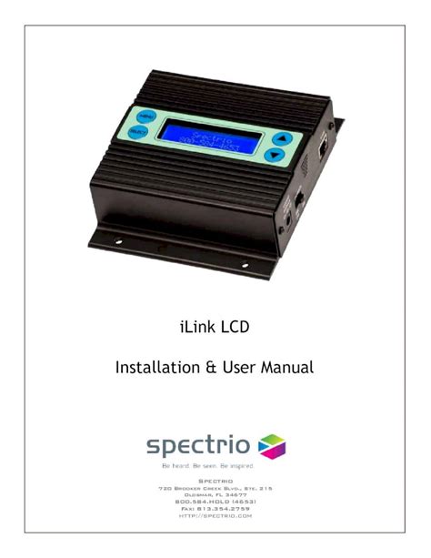 Pdf Ilink Lcd Installation And User Manual · The Ilink Lcd Is An Internet Downloadable Messaging