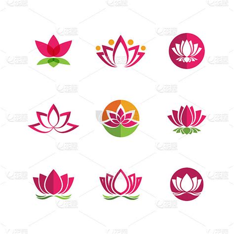 美女荷花矢量图标