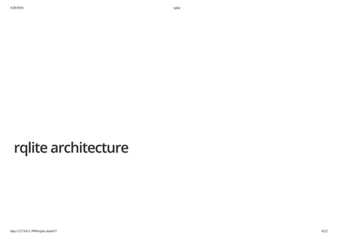 rqlite replicating sqlite via raft consensu ppt