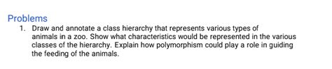 Solved Problems 1 Draw And Annotate A Class Hierarchy That