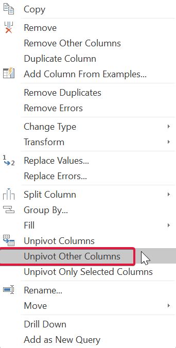 Solved Unpivoting Group Of Columns By Start Of Columnname