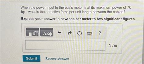 Solved An Electric Bus Operates By Drawing Current From Two