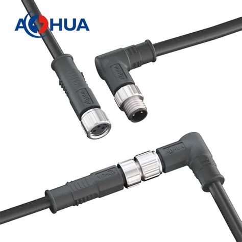 Customized Waterproof M8 Cable Connector Sensor 3 Pin Male Female Plug