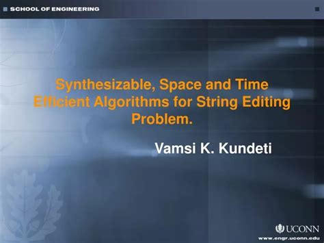 Ppt Synthesizable Space And Time Efficient Algorithms For String
