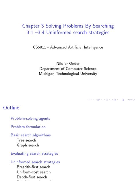 Cs5811 Ch03 Search A Uninformed Download Free Pdf Computer Programming Theoretical
