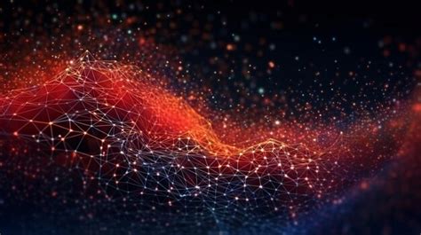 Premium Ai Image Abstract Technology Particles Mesh Background