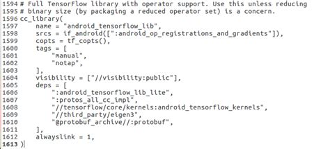 Custom Android Op Configuration · Issue 10254 · Tensorflowtensorflow