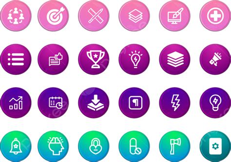 Botón De Juego De Diferente Color Set Diseño Elemento Png Png